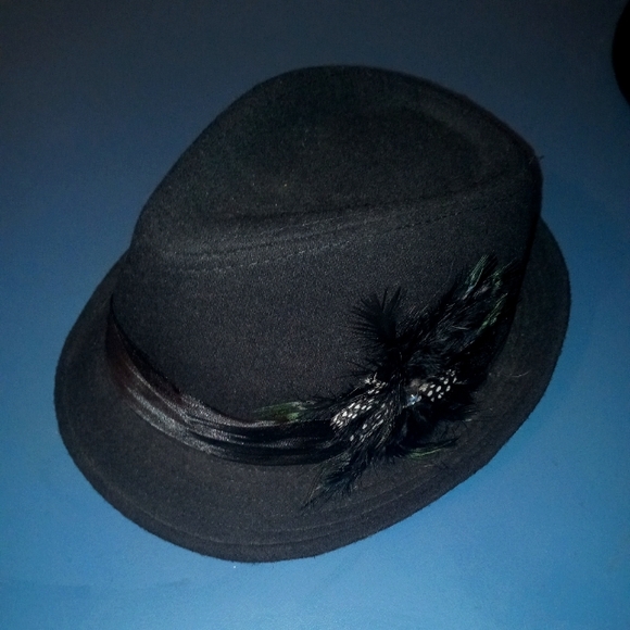 Accessories | Black Feather Fedora | Poshmark